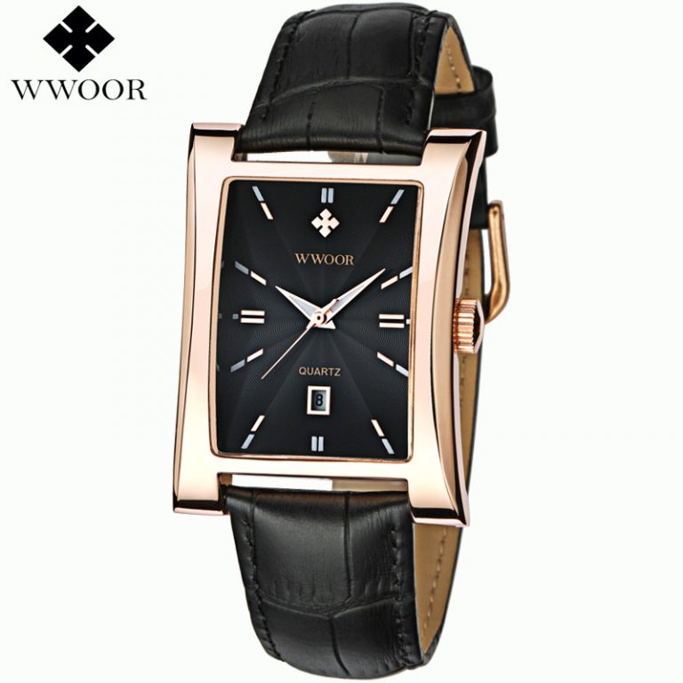 WR14K WWOOR Slim Square Watch for Men - RetailBD