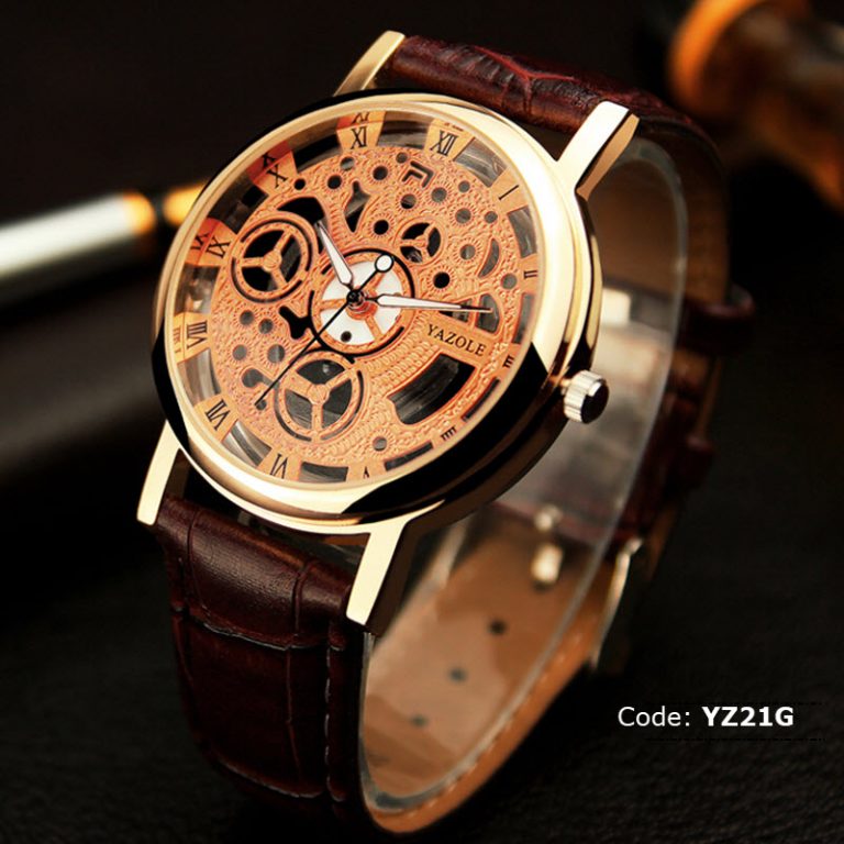 YZ21G YAZOLE Skeleton Watch - RetailBD