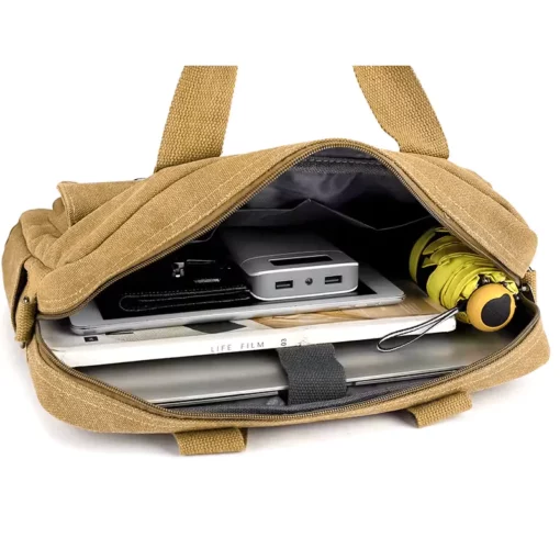 B1058 XINCADA Premium Canvas Office & Laptop Messenger Bag - RetailBD