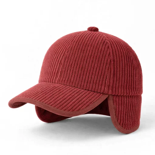 CP1302 Premium Corduroy Fabrics Ear Flap Cap - RetailBD
